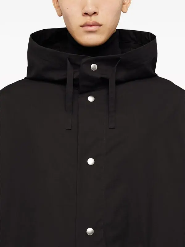 JIL SANDER Logo-print Hooded Parka - Black