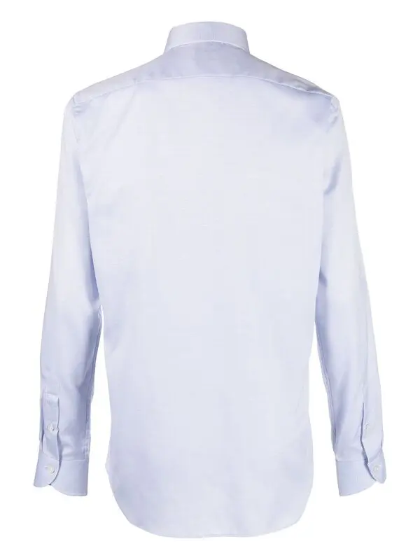 DELL'OGLIO Long-sleeve Button-up Shirt - Blue