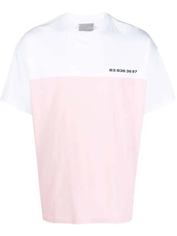 VTMNTS Logo-print Colour-block T-shirt