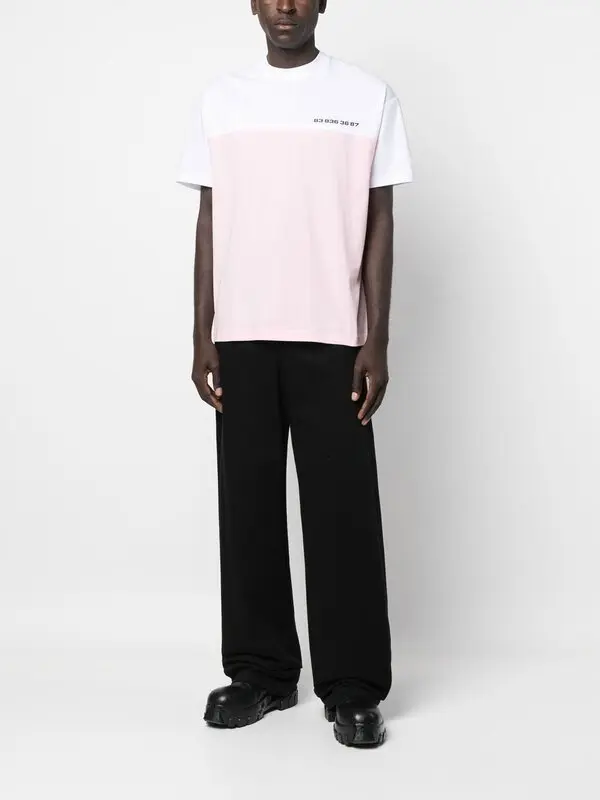 VTMNTS Logo-print Colour-block T-shirt