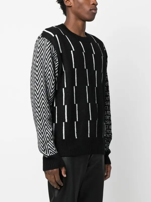 Versace Geometric Intarsia-knit Jumper