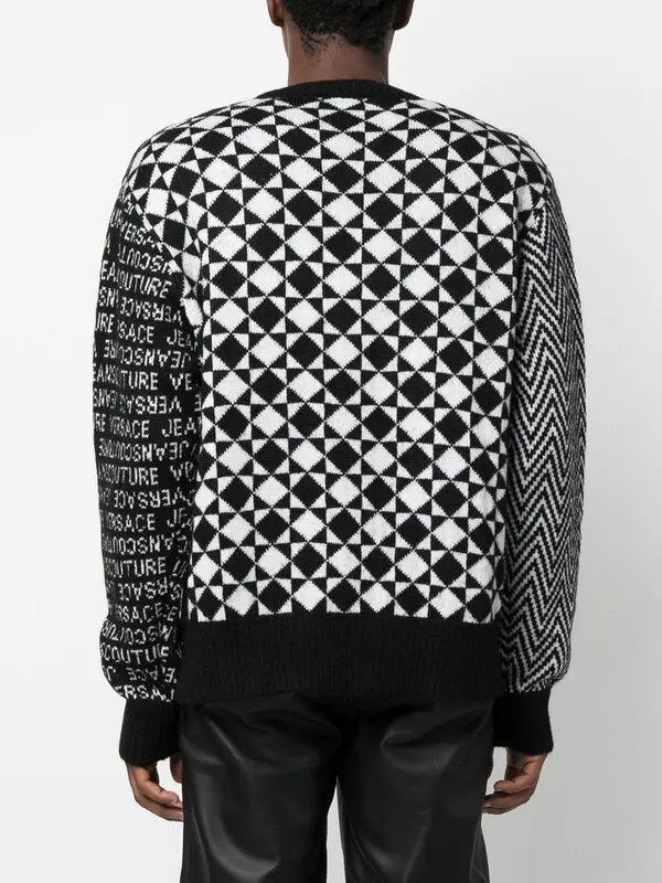 Versace Geometric Intarsia-knit Jumper