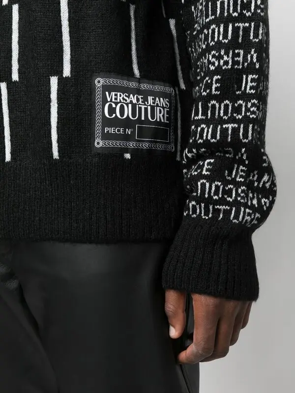 Versace Geometric Intarsia-knit Jumper