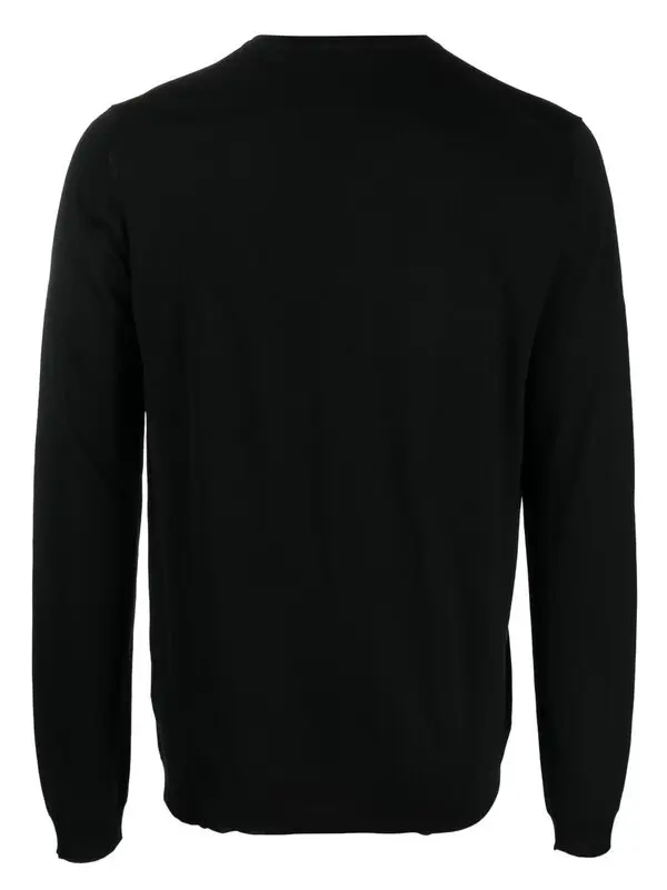 GOES BOTANICAL Merino Wool V-neck Jumper - Black