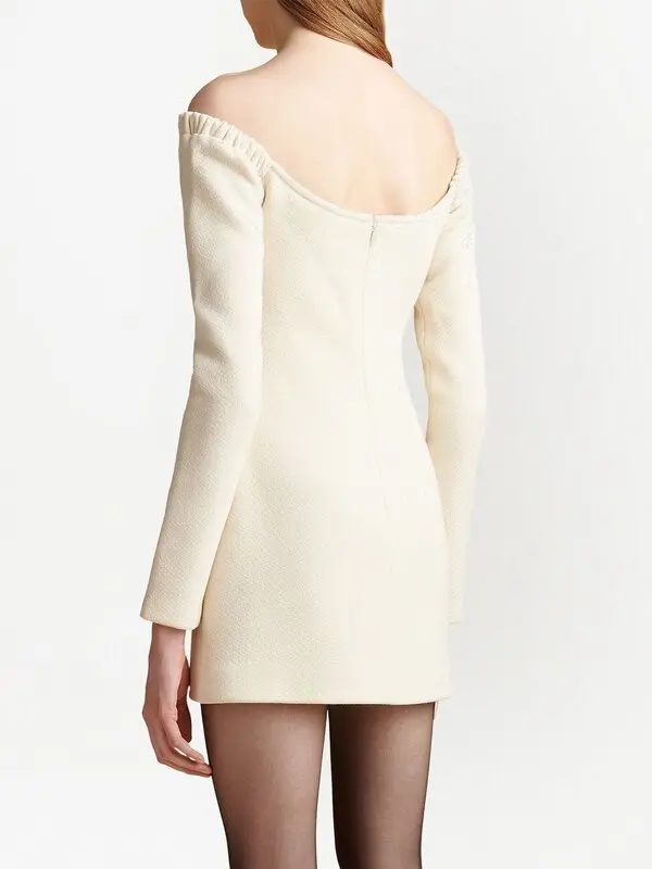 Khaite The Octavia Strapless Mini Dress - Neutrals