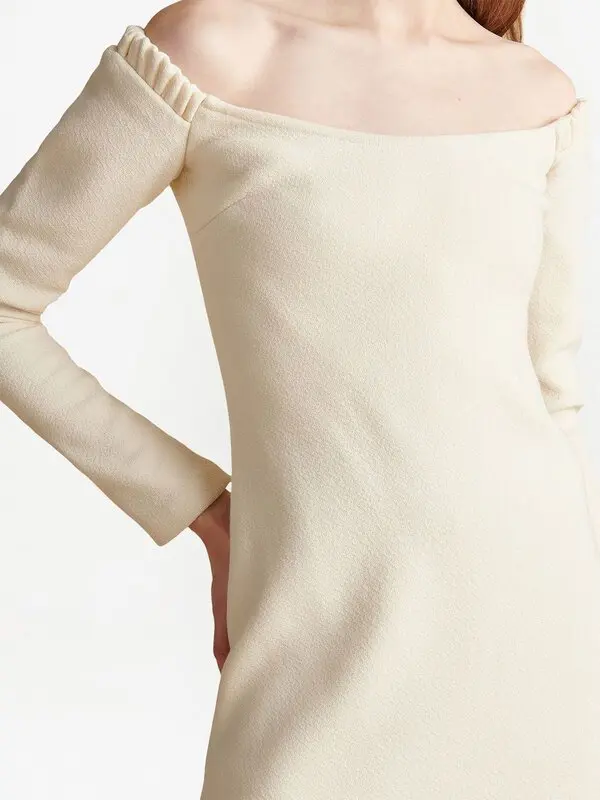 Khaite The Octavia Strapless Mini Dress - Neutrals
