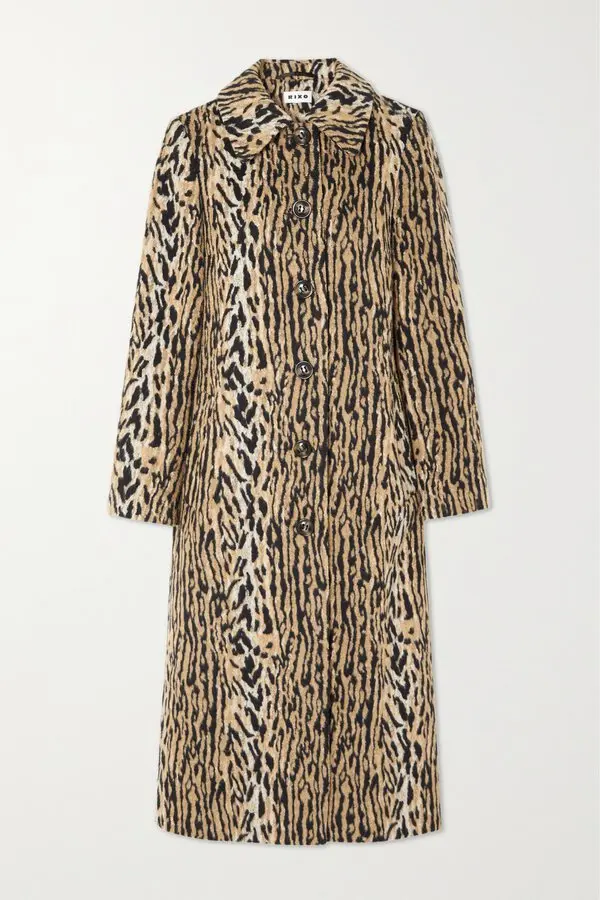 Rixo Milly Leopard-print Felt Coat
