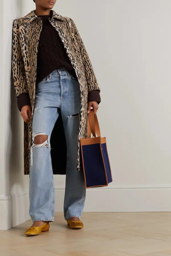 Rixo Milly Leopard-print Felt Coat