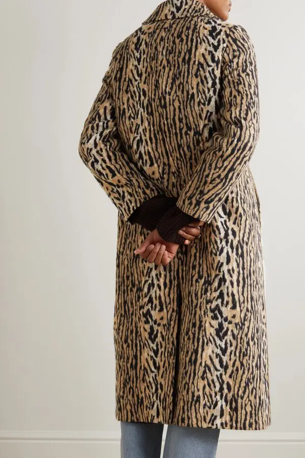 Rixo Milly Leopard-print Felt Coat