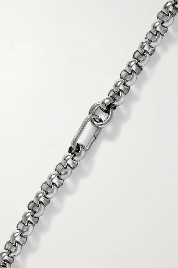 LAURA LOMBARDI Net Sustain Amorina Platinum-plated Necklace