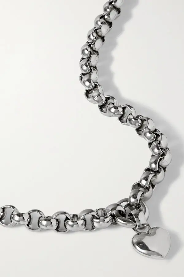 LAURA LOMBARDI Net Sustain Amorina Platinum-plated Necklace