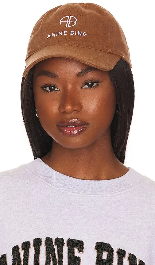 ANINE BING Jeremy Baseball Cap - Dark Camel