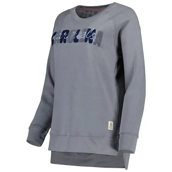 PRESSBOX North Carolina Tar Heels Pinehurst Chenille Raglan Pullover Sweatshirt