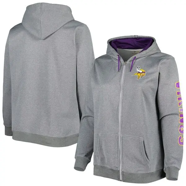 Profile Minnesota Vikings Fleece Full-zip Hoodie Jacket