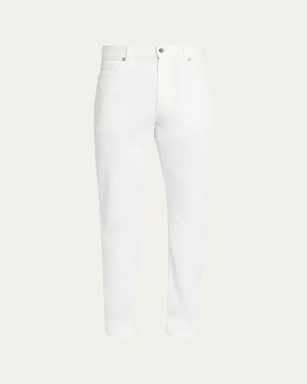 Zegna Cotton 5-pocket Pants - White Solid