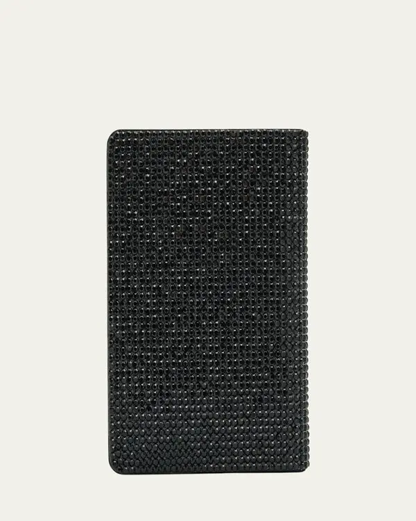 Judith Leiber Allover Crystal Passport Holder - Jet
