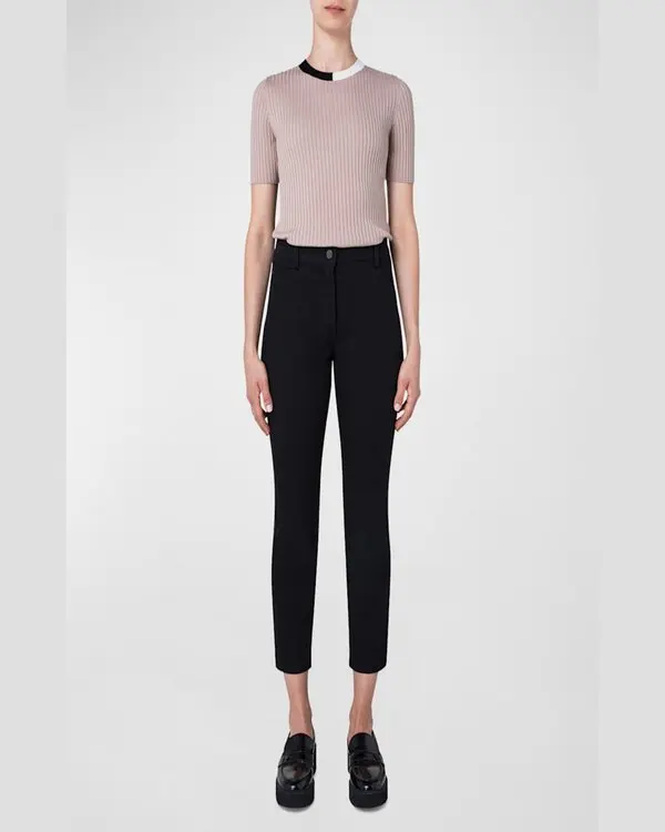 Akris Maru Slim-leg Ankle Pants