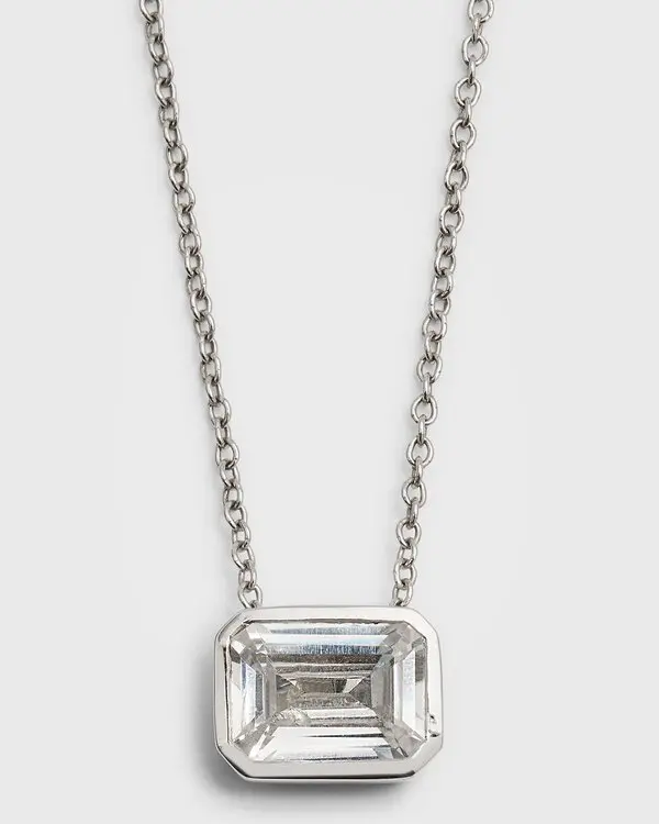 Neiman Marcus Lab Grown Diamond 18k Pendant Necklace - White Gold