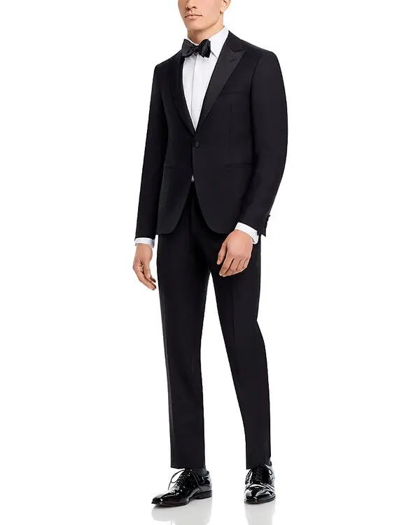 Canali Peak Lapel Regular Fit Tuxedo - Black