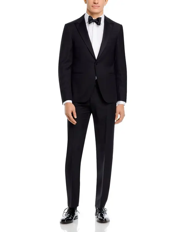 Canali Peak Lapel Regular Fit Tuxedo - Black