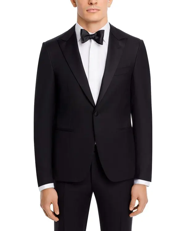 Canali Peak Lapel Regular Fit Tuxedo - Black