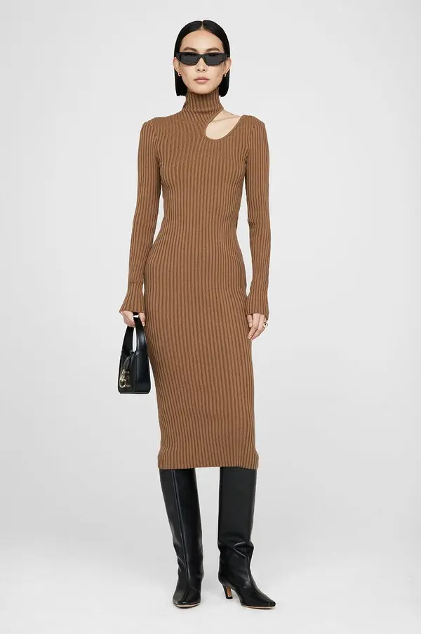 ANINE BING Victoria Dress - Camel
