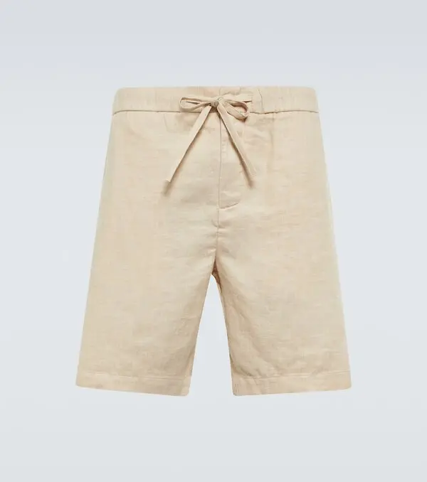 Frescobol Carioca Felipe Linen And Cotton Shorts - Beige