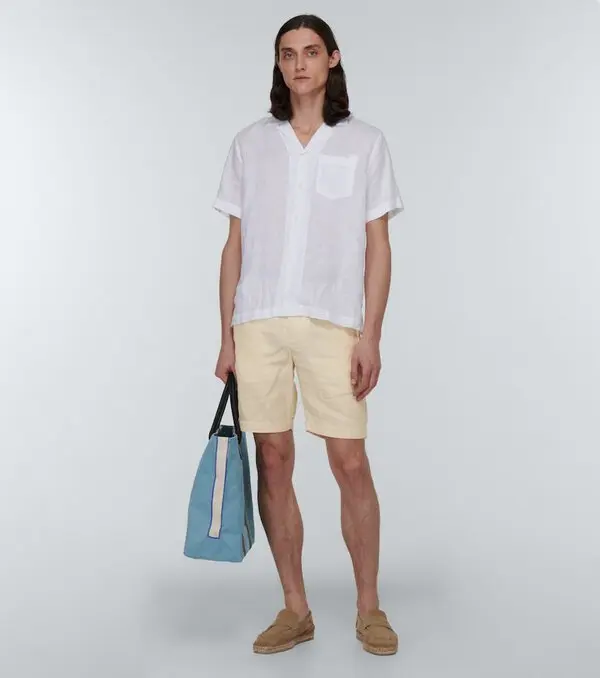 Frescobol Carioca Felipe Linen And Cotton Shorts - Beige