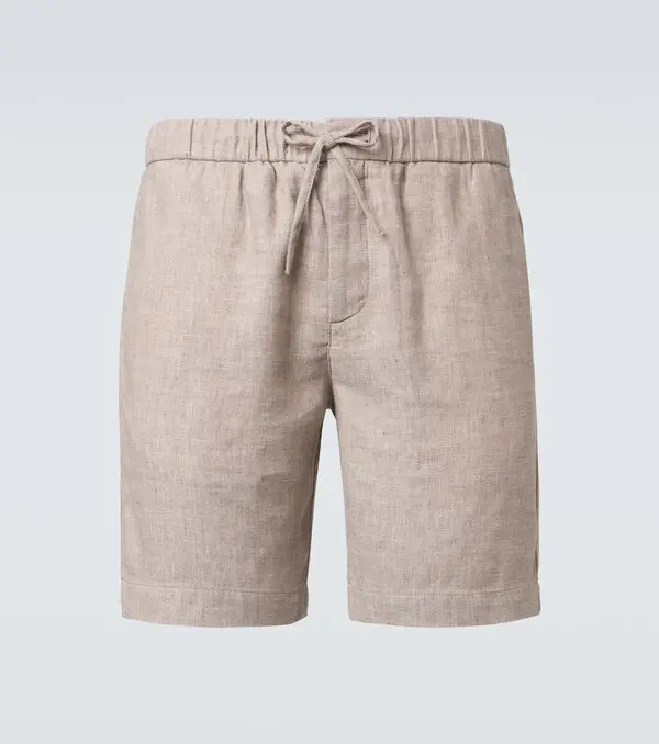 Frescobol Carioca Felipe Linen And Cotton Shorts - Beige