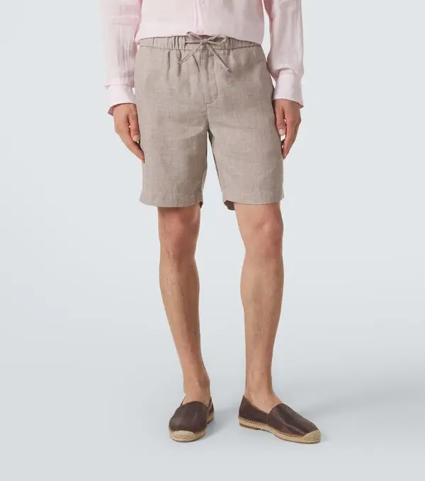 Frescobol Carioca Felipe Linen And Cotton Shorts - Beige