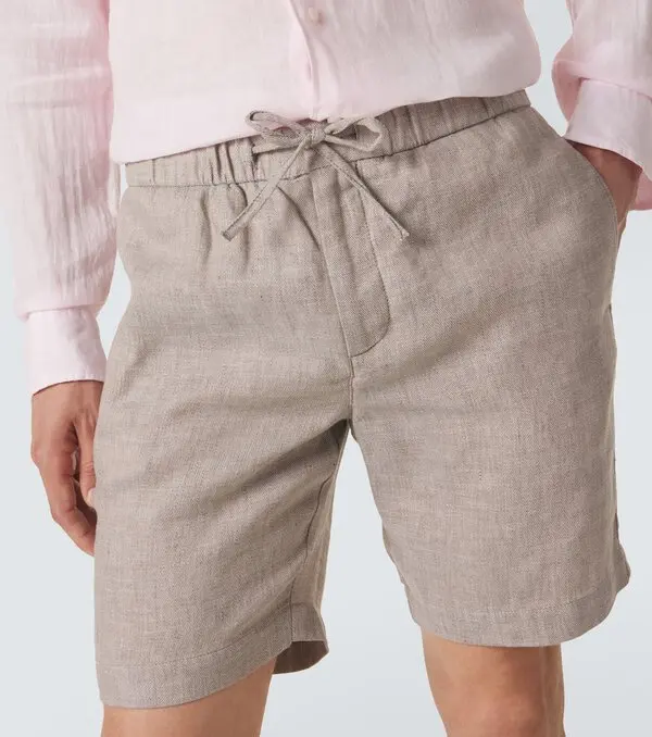 Frescobol Carioca Felipe Linen And Cotton Shorts - Beige