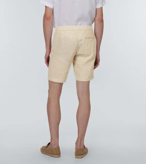 Frescobol Carioca Felipe Linen And Cotton Shorts - Beige