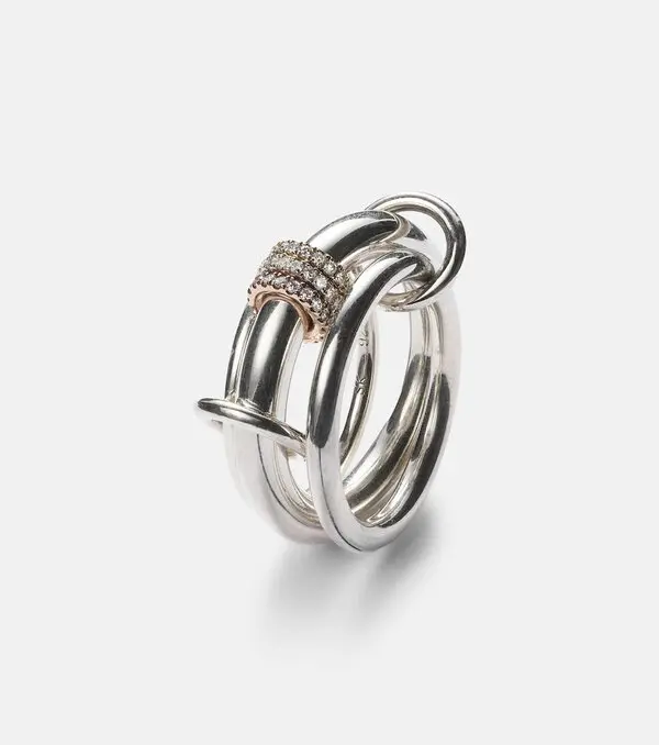 SPINELLI KILCOLLIN Gemini Sterling Ring With White Diamonds
