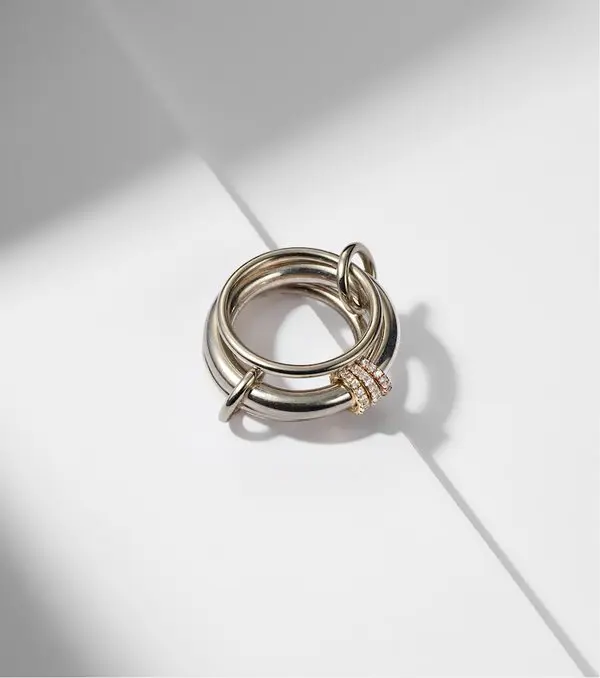 SPINELLI KILCOLLIN Gemini Sterling Ring With White Diamonds