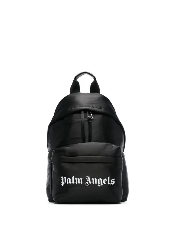 Palm Angels Logo-print Backpack - Black