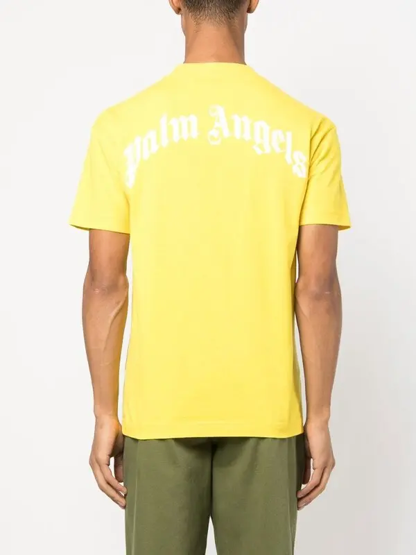 Palm Angels Broken Palm Print T-shirt - Yellow
