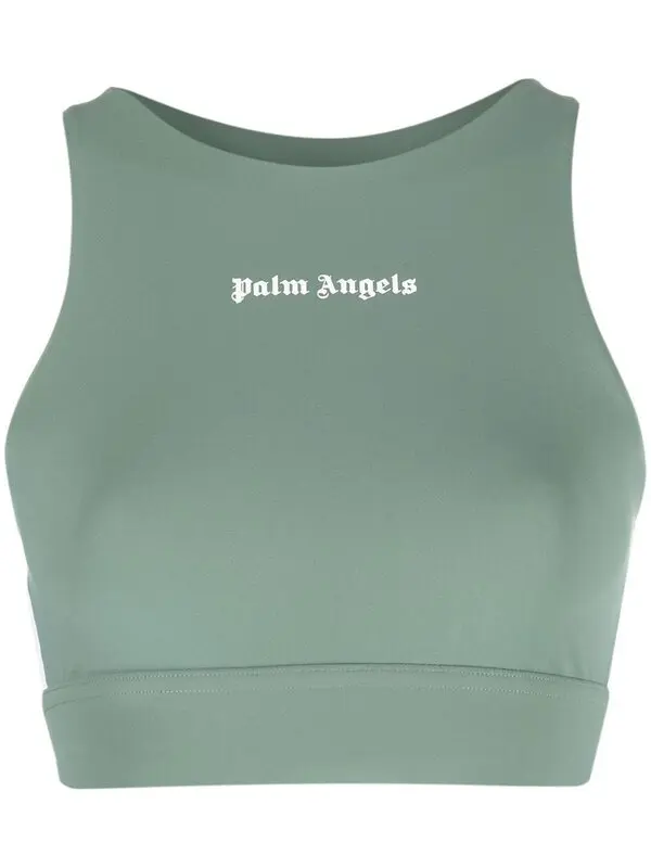Palm Angels Logo-print Track Top - Green