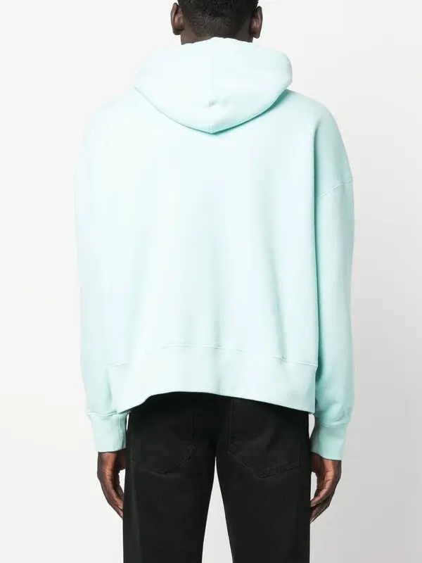 Palm Angels Bear-print Cotton Hoodie - Blue