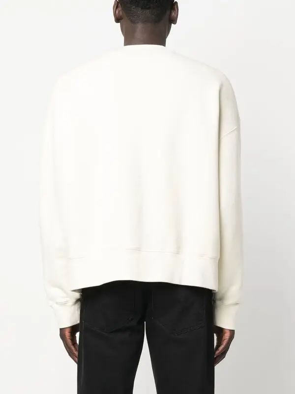 Palm Angels Shark Print Crew Neck Sweatshirt - Neutrals