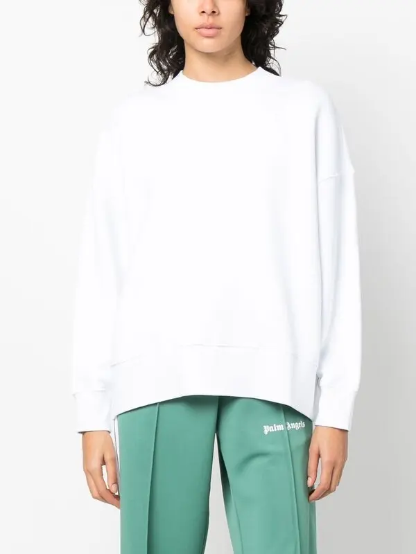 Palm Angels Logo Print Cotton Sweatshirt
