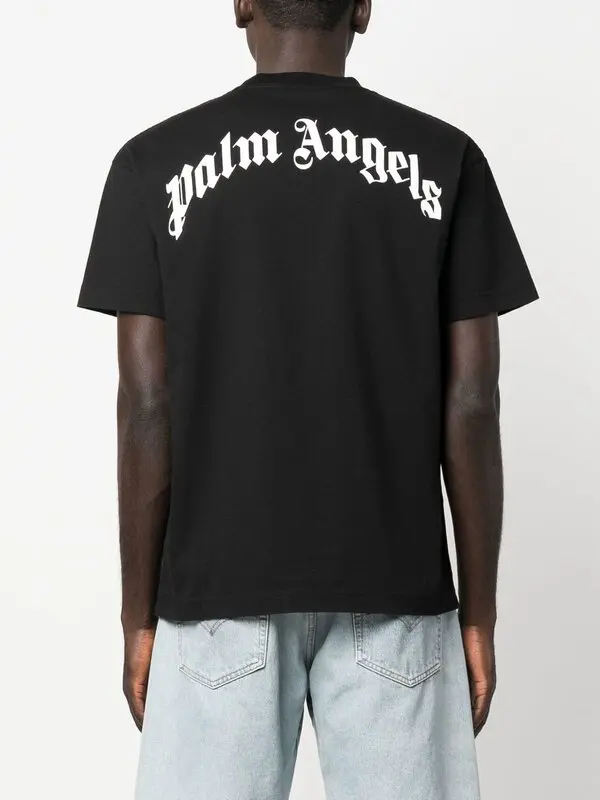Palm Angels Shark Organic-cotton T-shirt - Black
