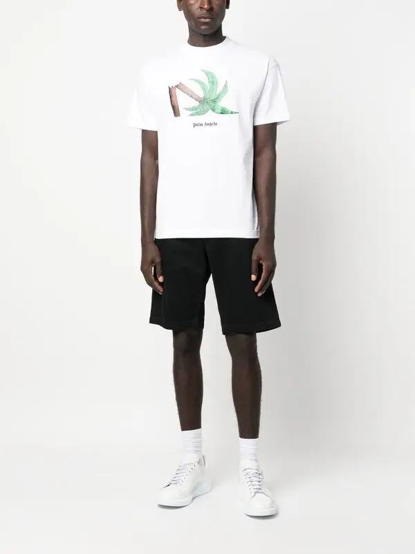 Palm Angels Broken Palm Print T-shirt - White