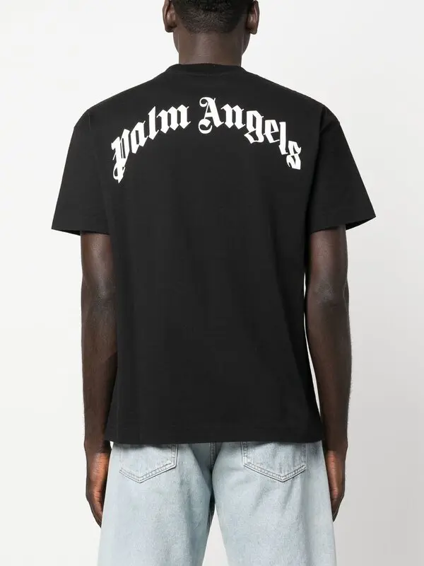Palm Angels Broken Palm Print T-shirt - Black