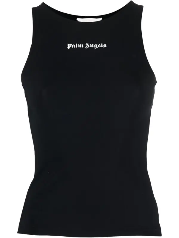 Palm Angels Logo-print Tank Top - Black