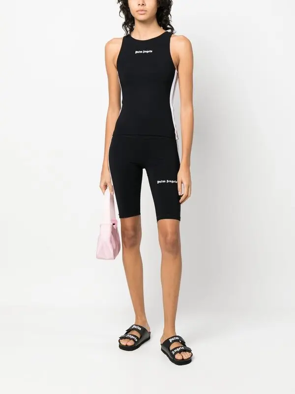 Palm Angels Logo-print Tank Top - Black