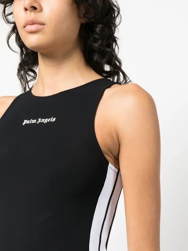 Palm Angels Logo-print Tank Top - Black