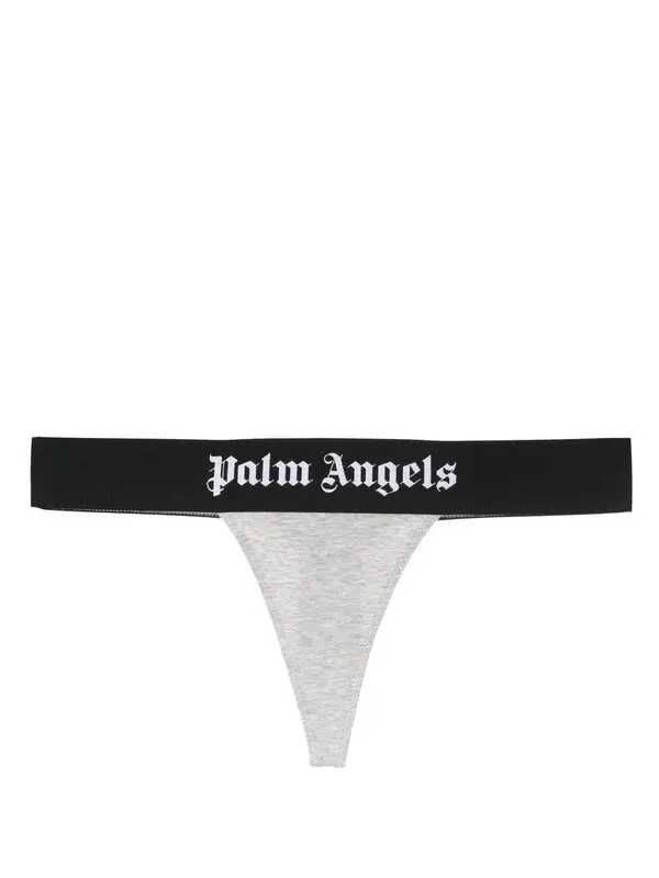 Palm Angels Logo-trim Stretch-cotton Thong
