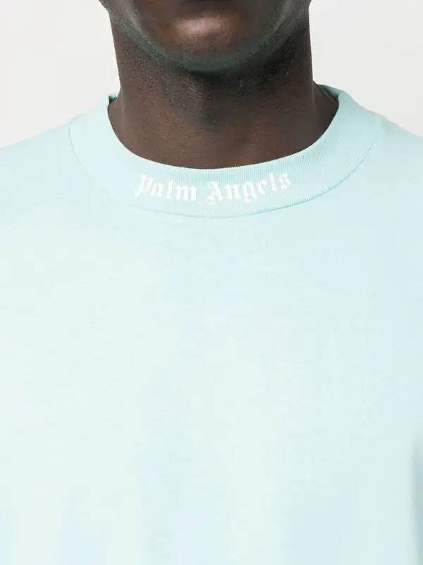 Palm Angels Logo-print T-shirt - Blue