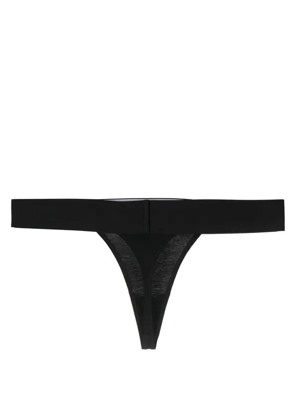 Palm Angels Logo-band Thong - Black