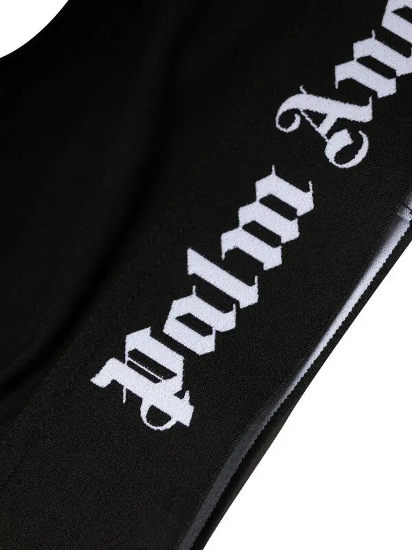 Palm Angels Logo-tape Triangle Bra - Black
